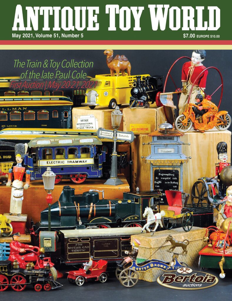 See what you can read in the new May issue of the Antique Toy World ...