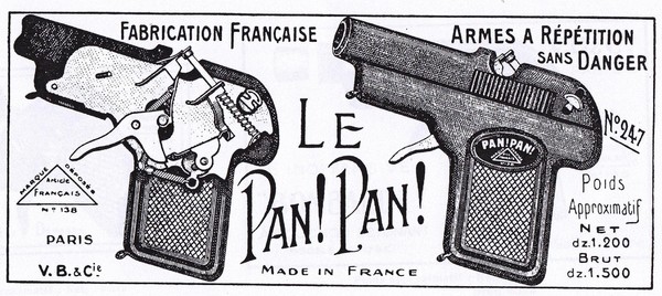 Victor Bonnet pistols 1: Le Pan-Pan - Fernand Martin Tin Toys